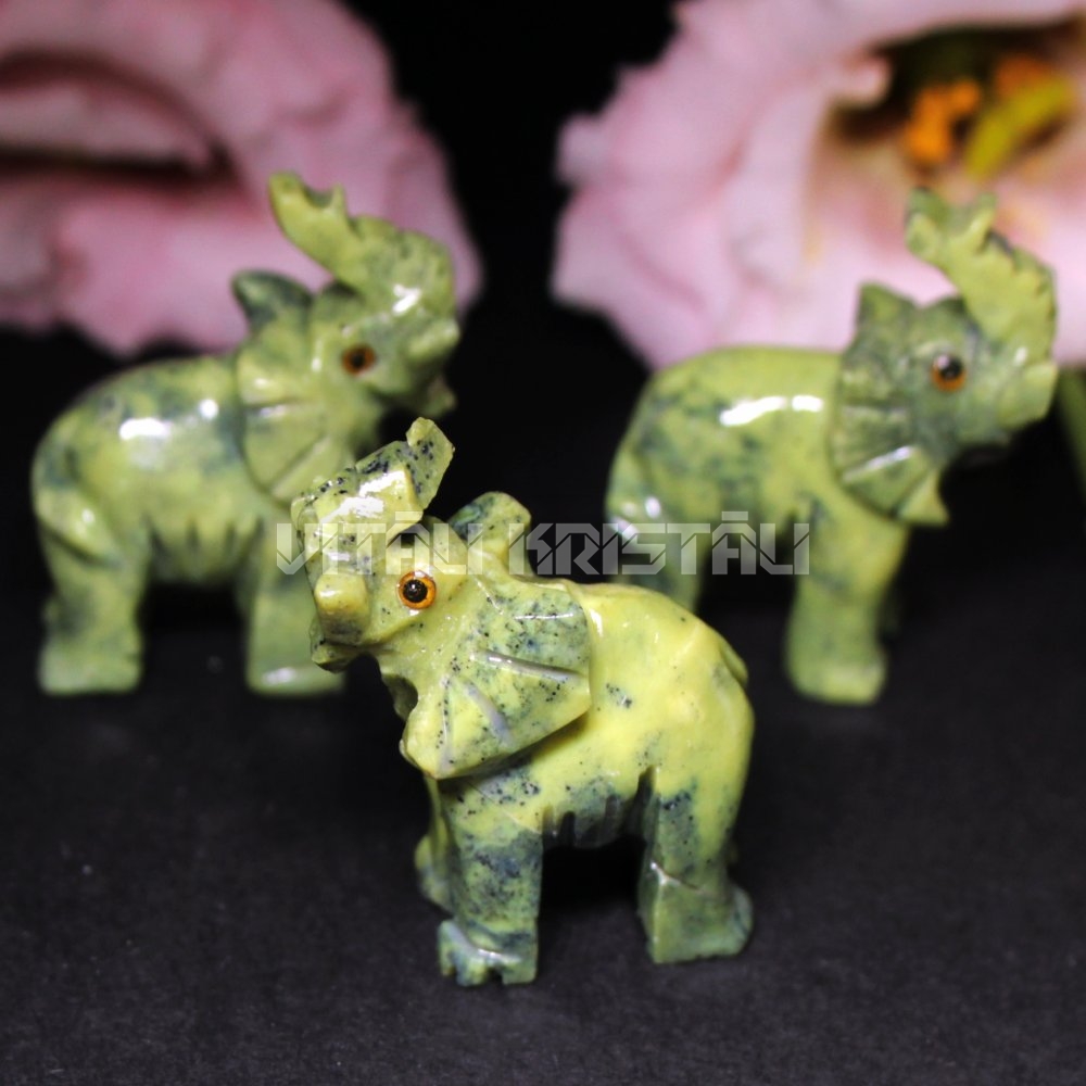 Serpentīns zilonis figūriņa 4 x 2.5 cm - Figūriņas - Veikals - Vitali ...